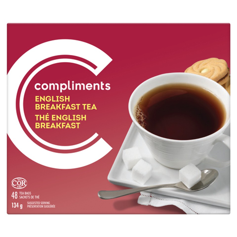Compliments Tea English Breakfast 48 Bags - Voilà Online Groceries & Offers