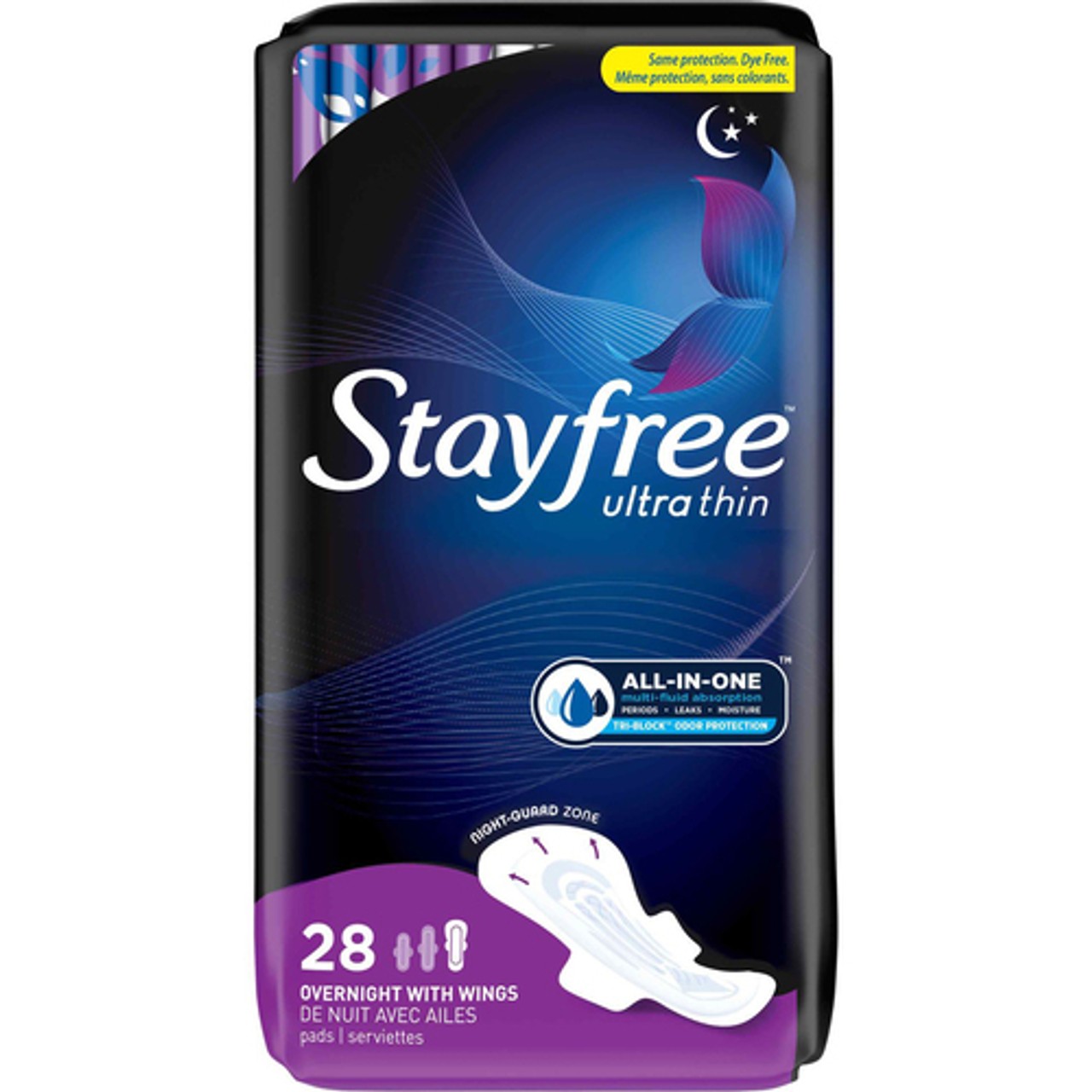 Stayfree Ultra Thin Overnight Panty Liners With Wings 28 Count - Voilà ...