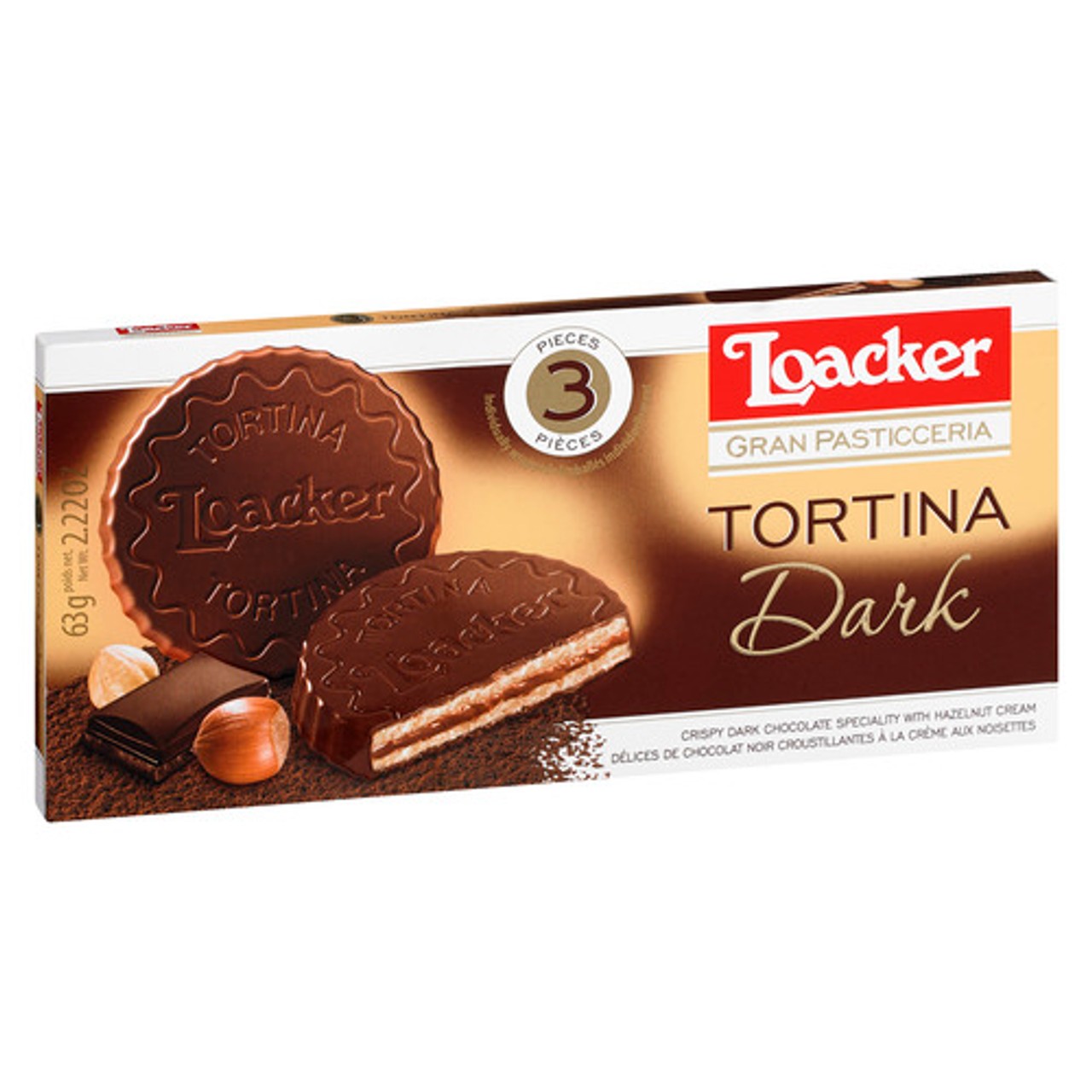 Loacker Cookies Tortina Dark 63 g - Voilà Online Groceries & Offers