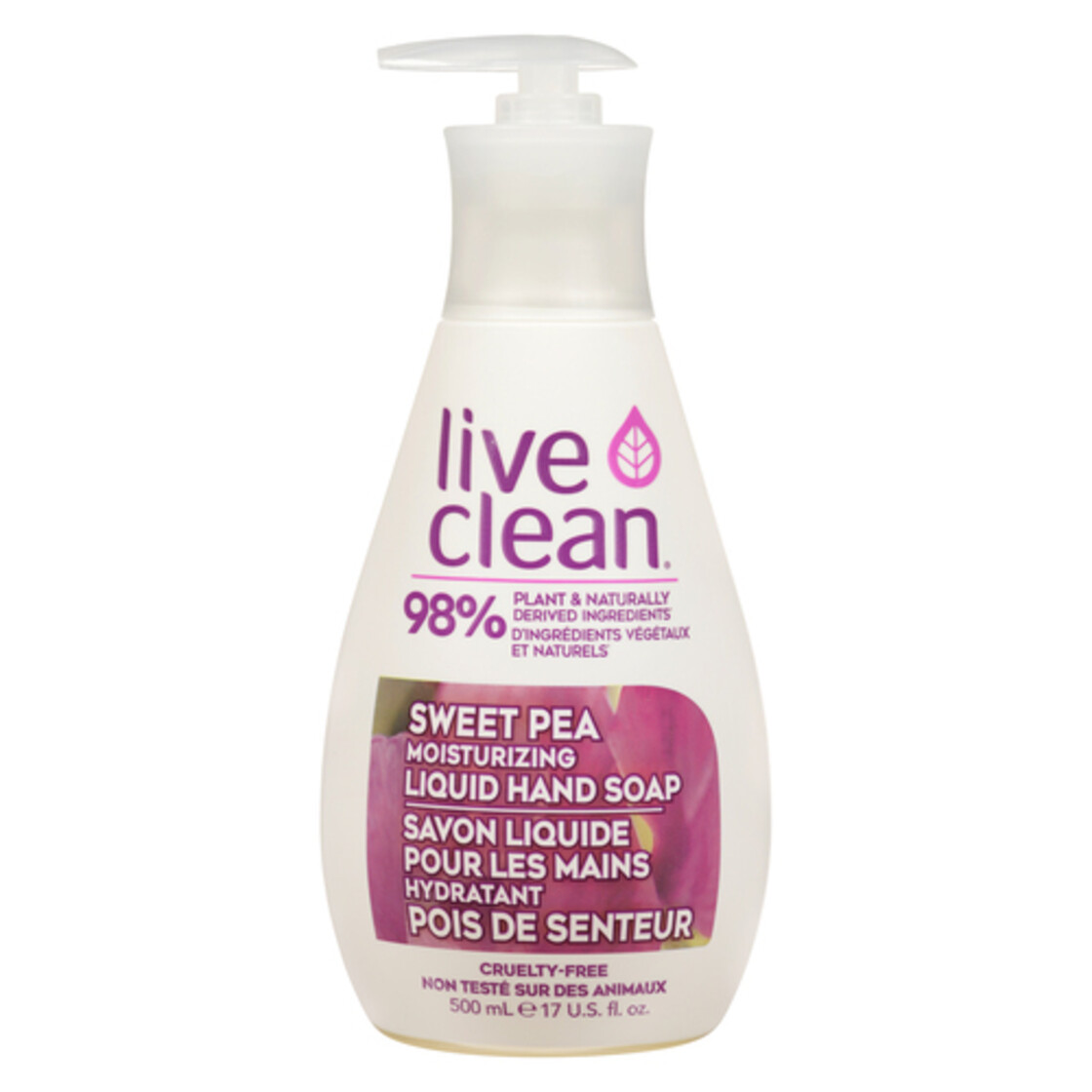 Live Clean Liquid Hand Soap Moisturizing Sweet Pea 500 ml - Voilà ...