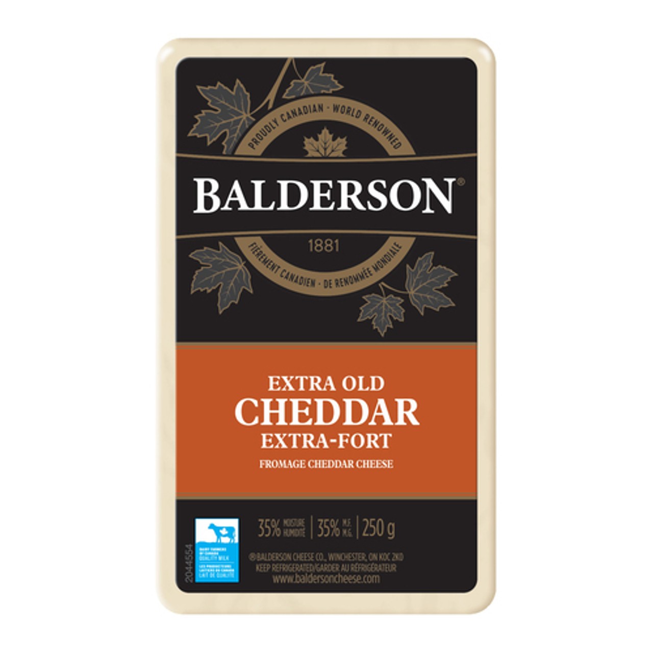 Balderson Cheddar Cheese Extra Old 250 g - Voilà Online Groceries & Offers