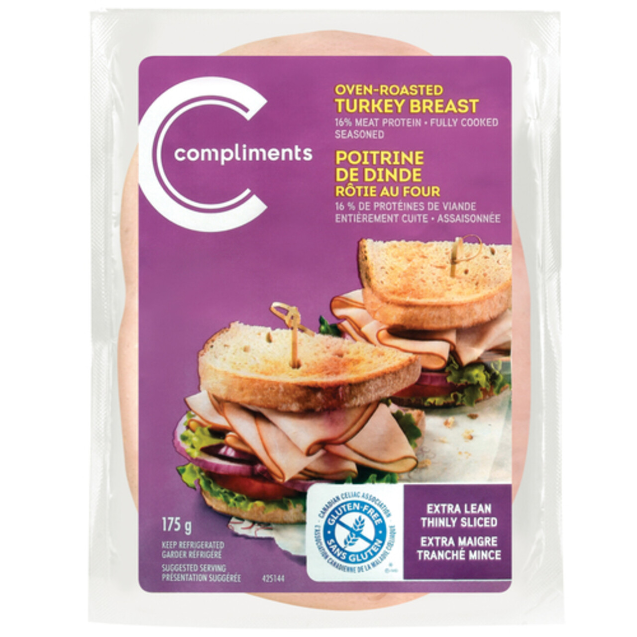 Compliments Thinly Sliced Extra Lean Turkey Breast 175 g - Voilà Online ...