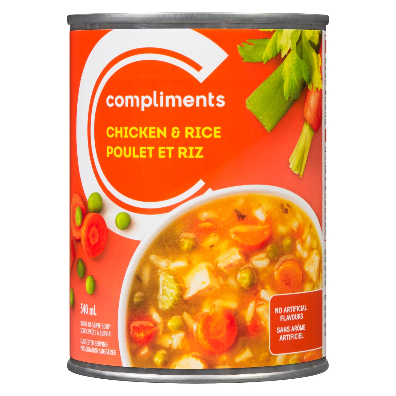 Compliments Soup Chicken & Rice 540 ml - Voilà Online Groceries & Offers