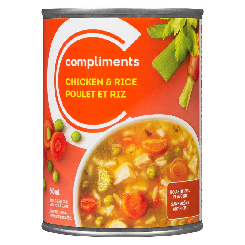 Compliments Soup Chicken & Rice 540 ml - Voilà Online Groceries & Offers