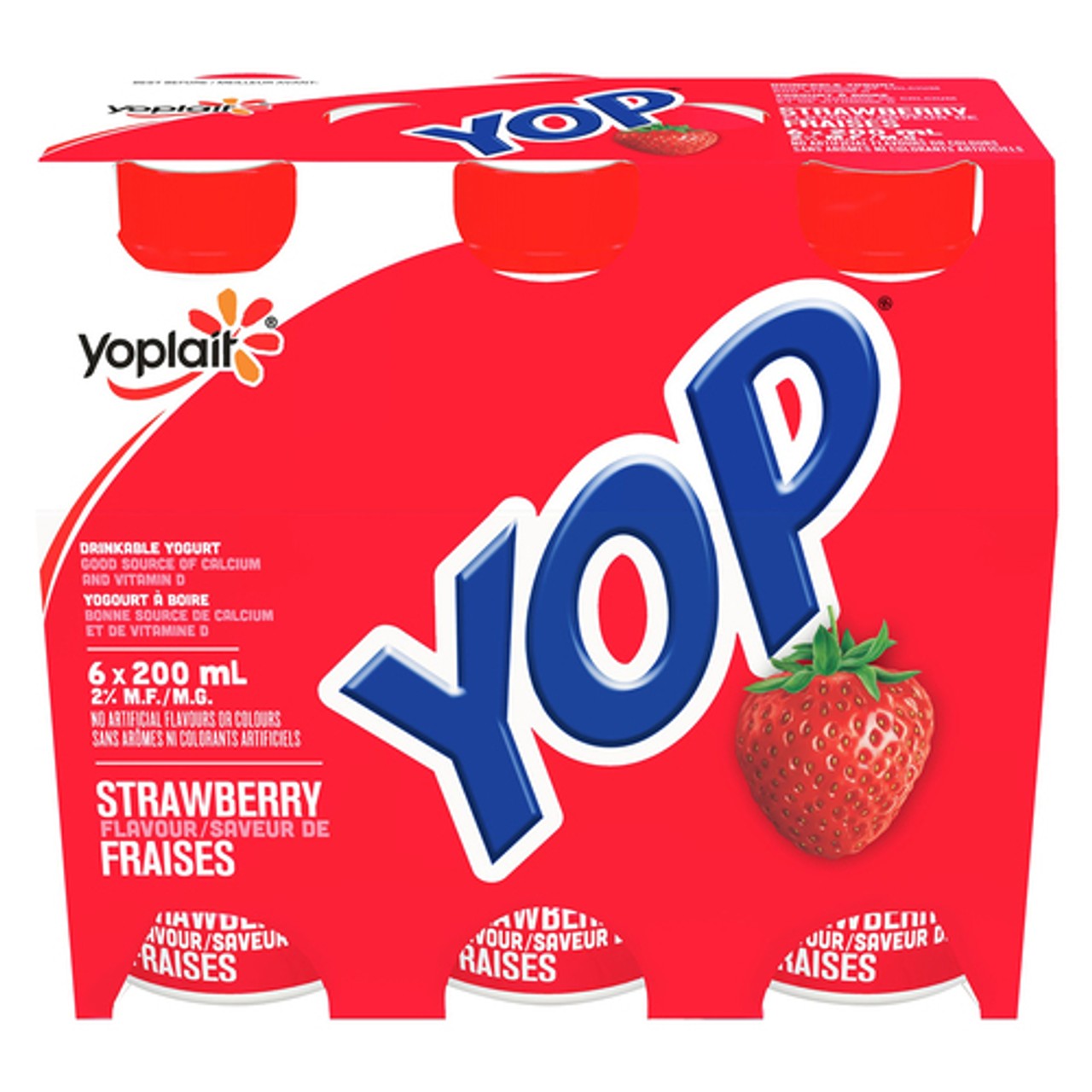 Yoplait Yop Drinkable Yogurt Strawberry 6 x 200 ml - Voilà Online ...