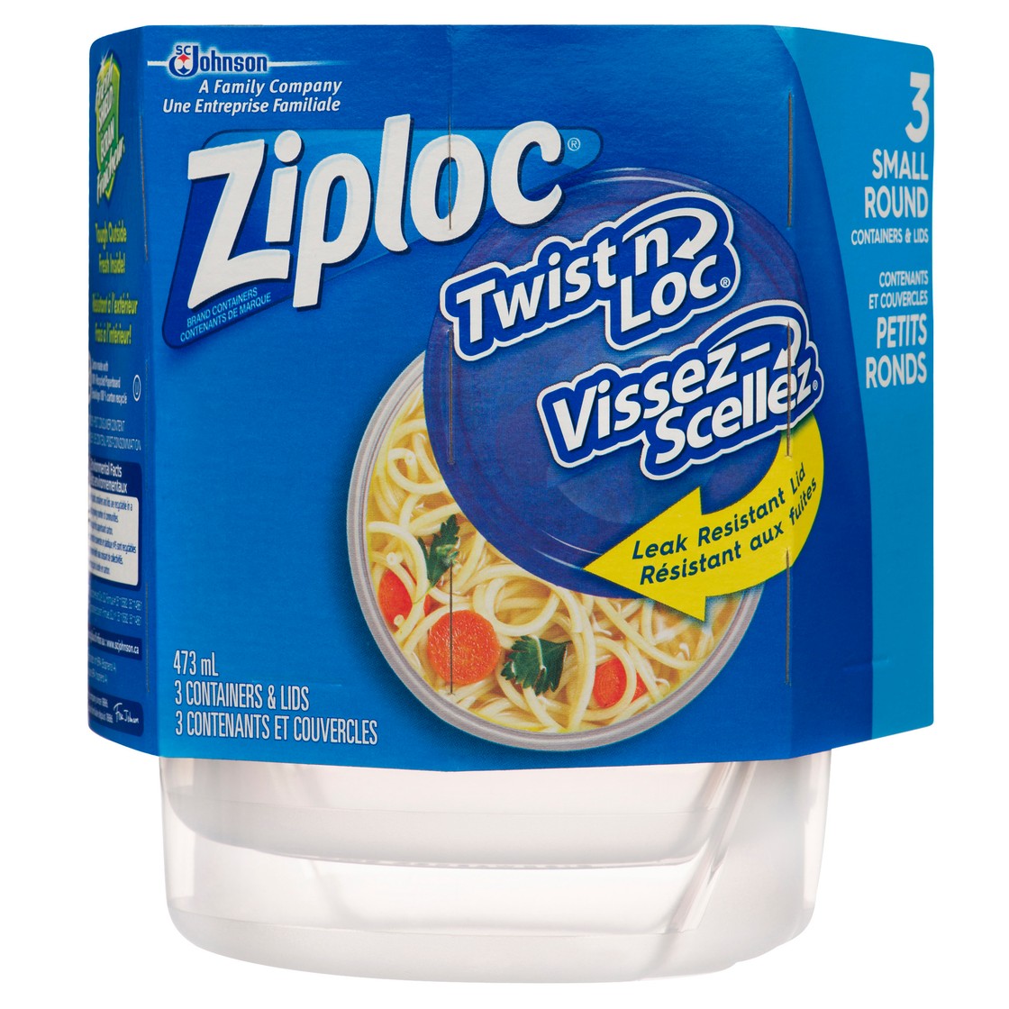 Ziploc Twist ‘n Loc Round Small Food Storage Containers 3 EA - Voilà ...