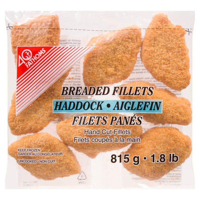 40 Fathoms Frozen Haddock Fillets Breaded 815 g - Voilà Online ...