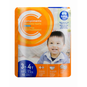 Compliments Little Ones Training Pants For Boys 3T-4T 40 Count - Voilà ...