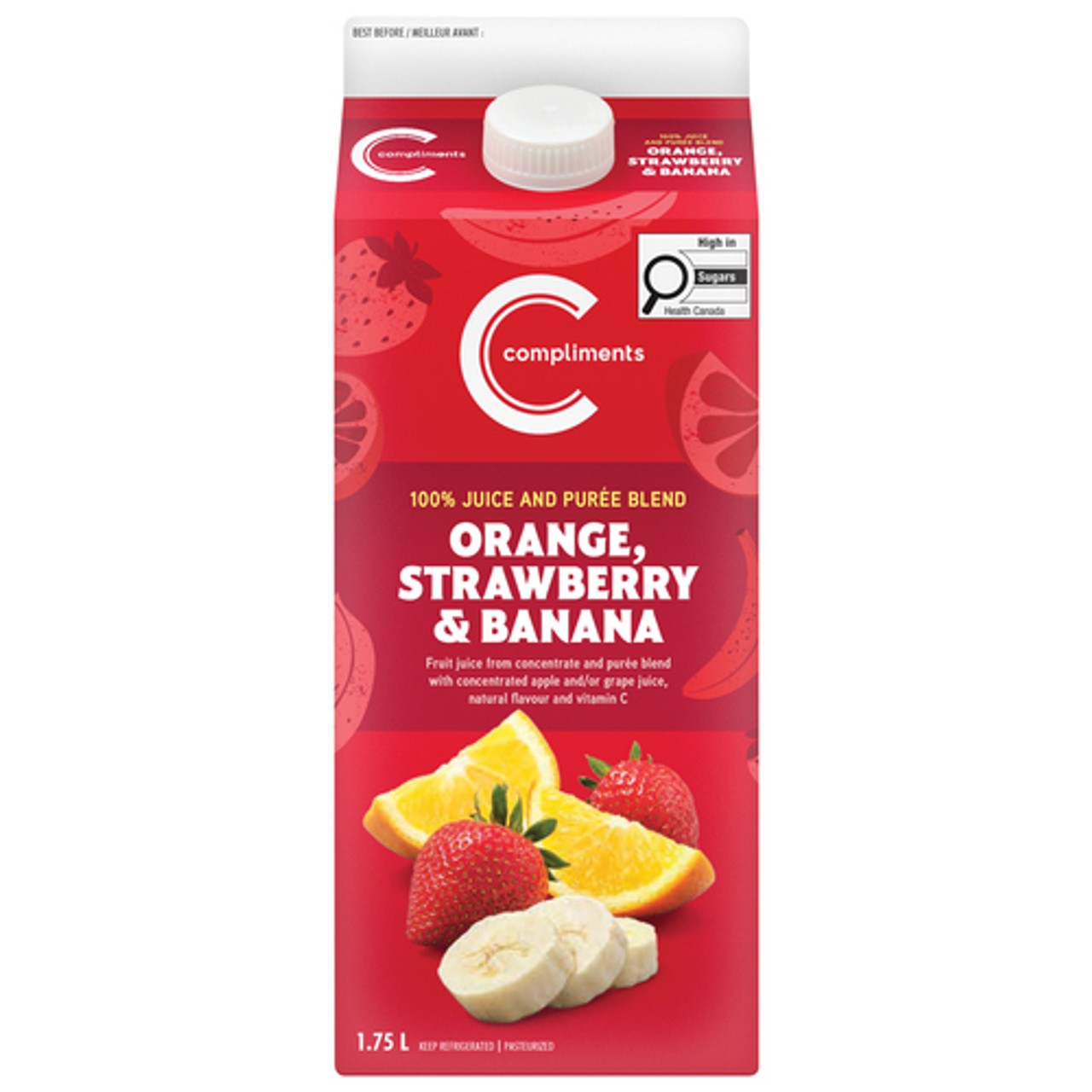 Compliments Juice Blend Orange Strawberry Banana 1.75 L - Voilà Online ...