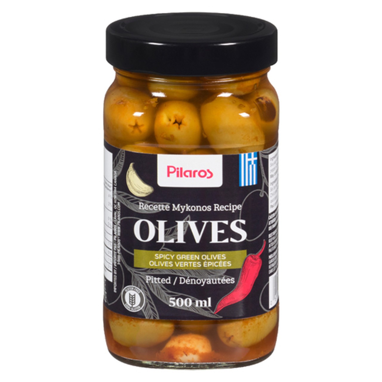 Pilaros Green Olives Pitted Mykonos Recipe Spicy 500 g - Voilà Online ...