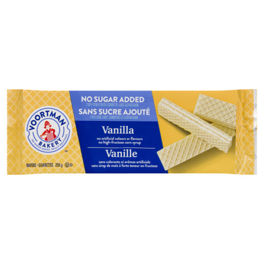 Voortman Wafers No Sugar Added Vanilla 250 g - Voilà Online Groceries ...
