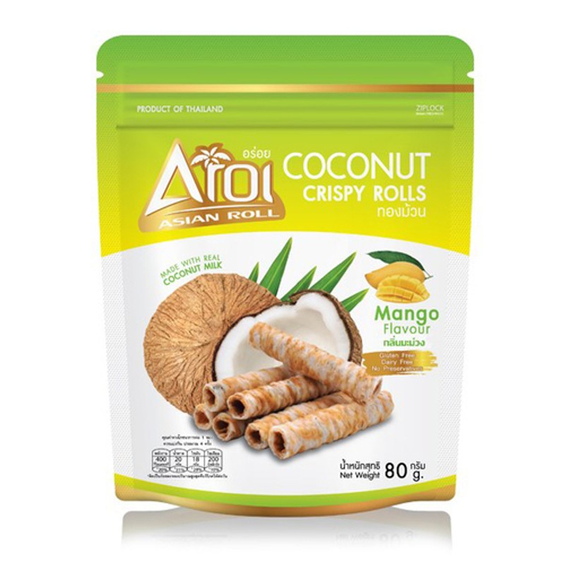 Aroi Coconut Crispy Roll Mango 80 g - Voilà Online Groceries & Offers