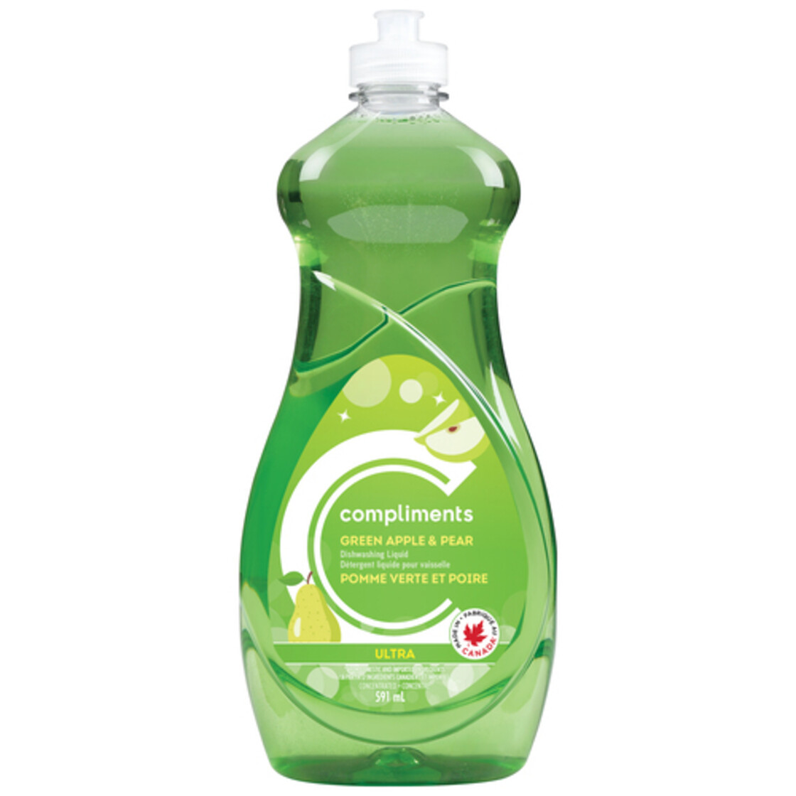 Compliments Ultra Dishwashing Liquid Green Apple & Pear 591 ml - Voilà ...
