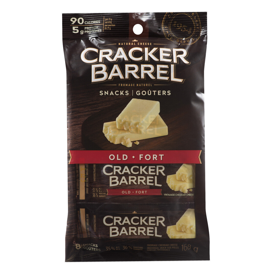 Cracker Barrel Portion Snack Cheese Old Cheddar 8 Pack 168 g - Voilà ...