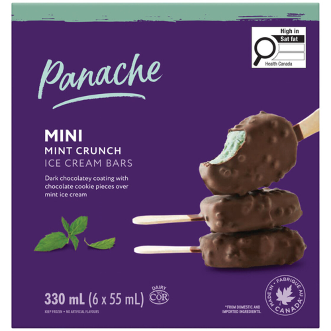 Panache Mini Ice Cream Bar Dark Chocolate Mint Crunch 6 x 55 ml - Voilà ...