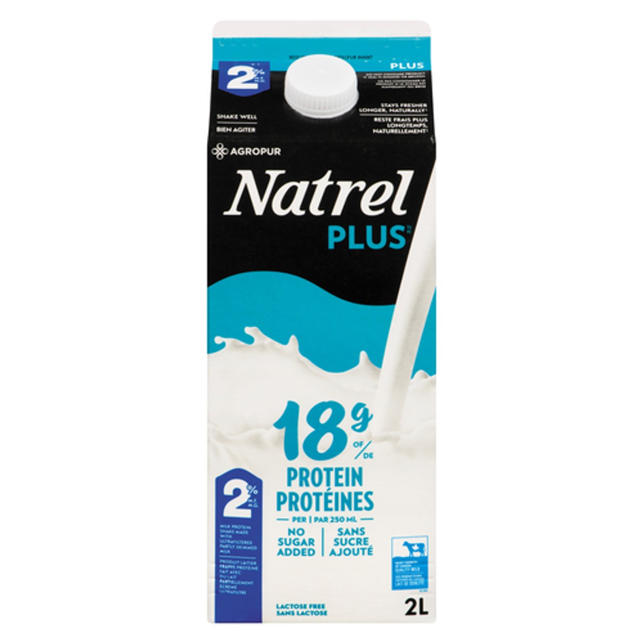 Natrel Plus Lactose-Free 2% Protein Milk 2 L - Voilà Online Groceries ...