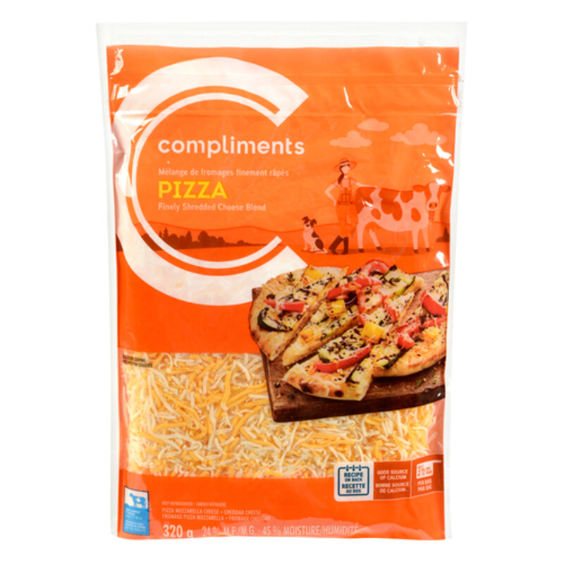 Compliments Shredded Cheese Pizza Blend 320 g - Voilà Online Groceries ...