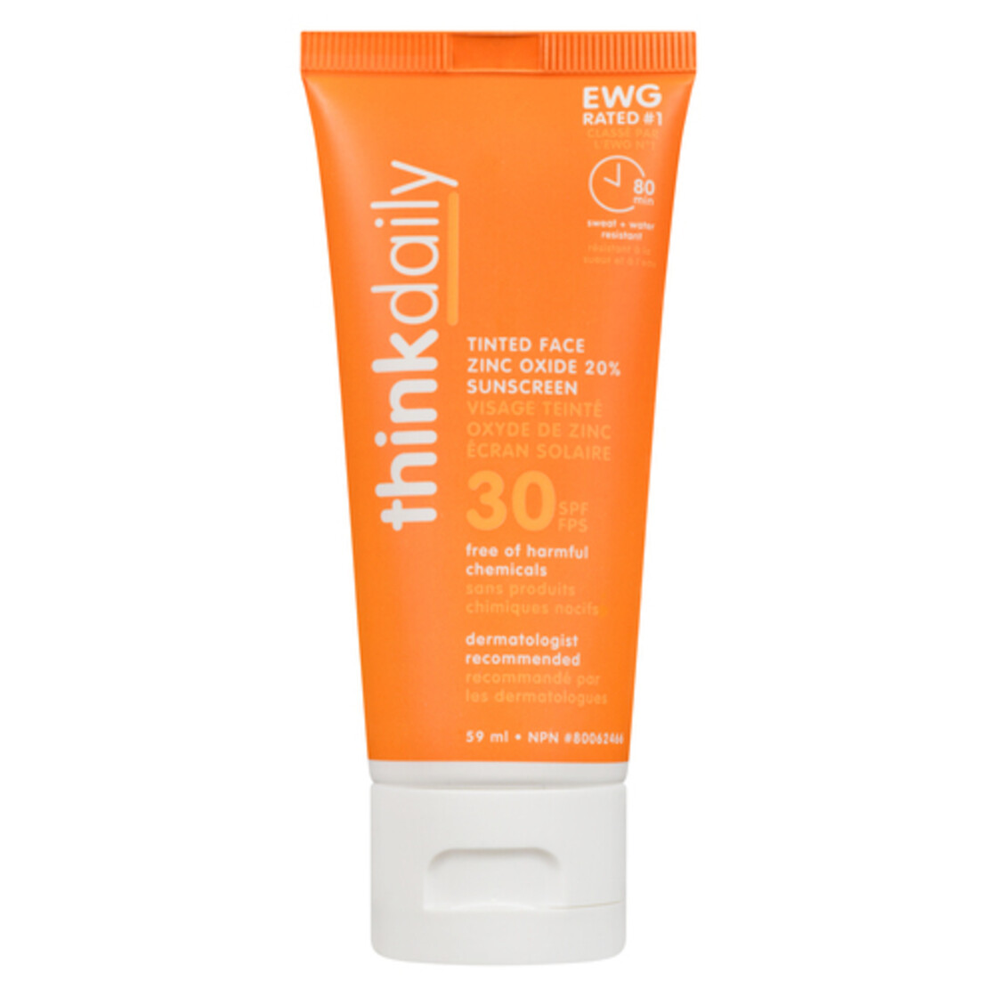 Thinkdaily Sunscreen Tinted Face SPF 30 59 ml - Voilà Online Groceries ...