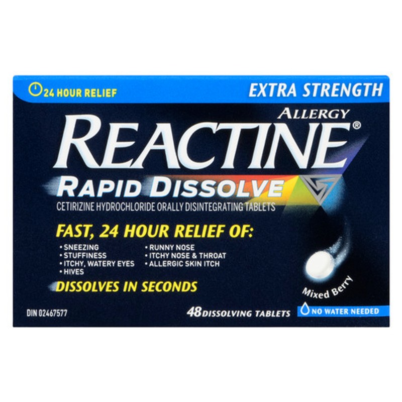 Reactine Allergy Relief Extra Strength Mixed Berry Dissolving Tablets ...
