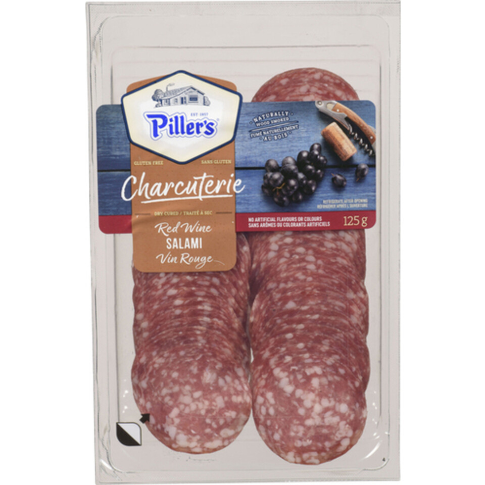 Piller's Charcuterie Salami Red Wine 125 g - Voilà Online Groceries ...