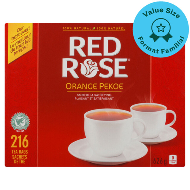 Red Rose Tea Orange Pekoe 216 Tea Bags - Voilà Online Groceries & Offers
