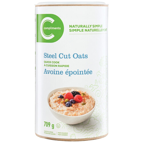 Compliments Quick Cook Steel Cut Oats 709 g - Voilà Online Groceries ...