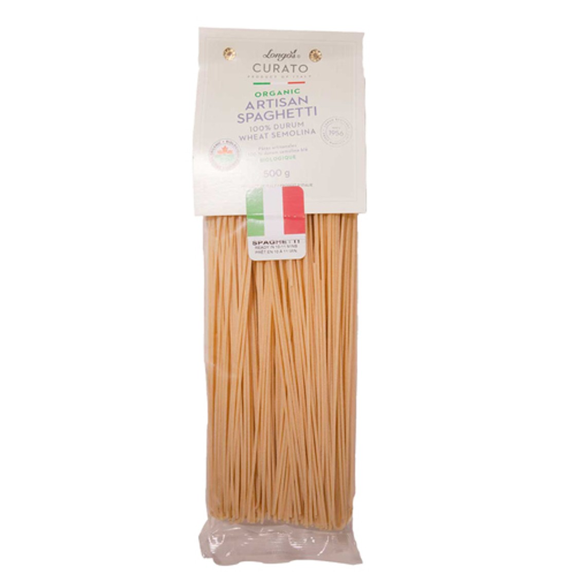Longo's Curato Organic Artisan Spaghetti 500 g - Voilà Online Groceries ...