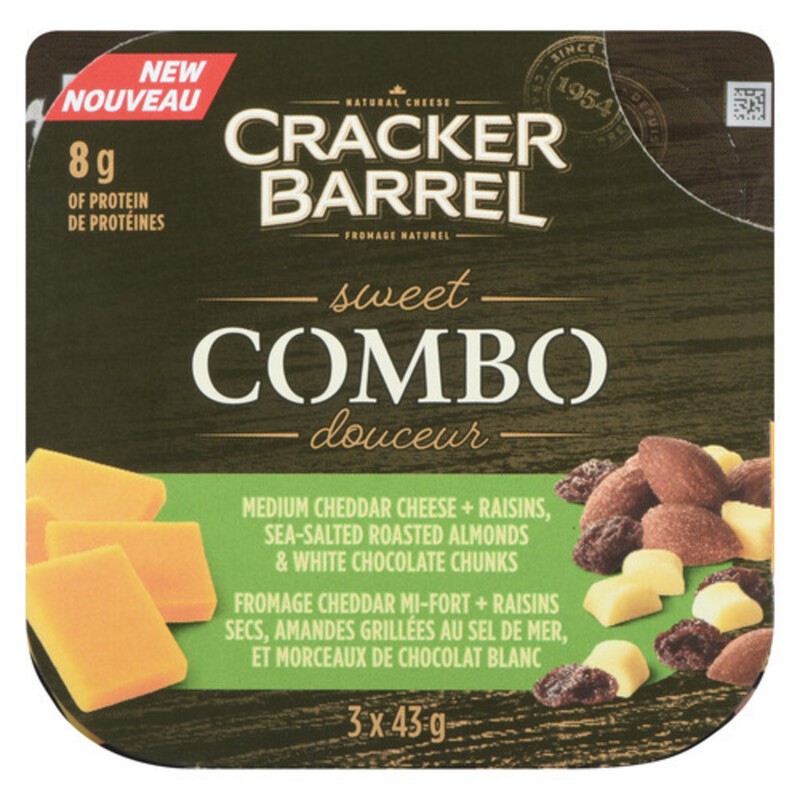 Cracker Barrel Cheese Sweet Snack Combo Medium Cheddar 3 Pack 129 g ...