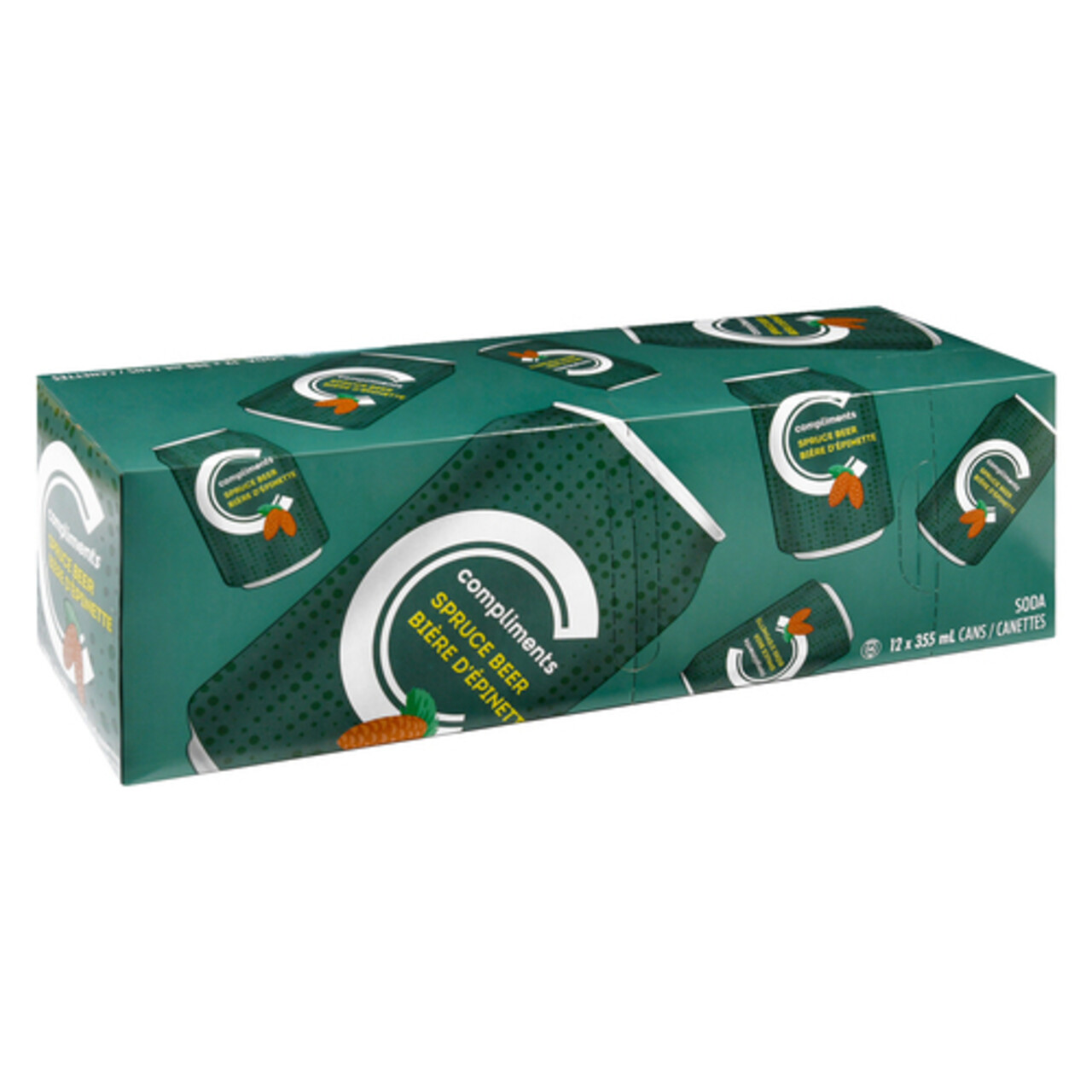 Compliments Soft Drinks Spruce Beer 12 x 355 ml (cans) - Voilà Online ...