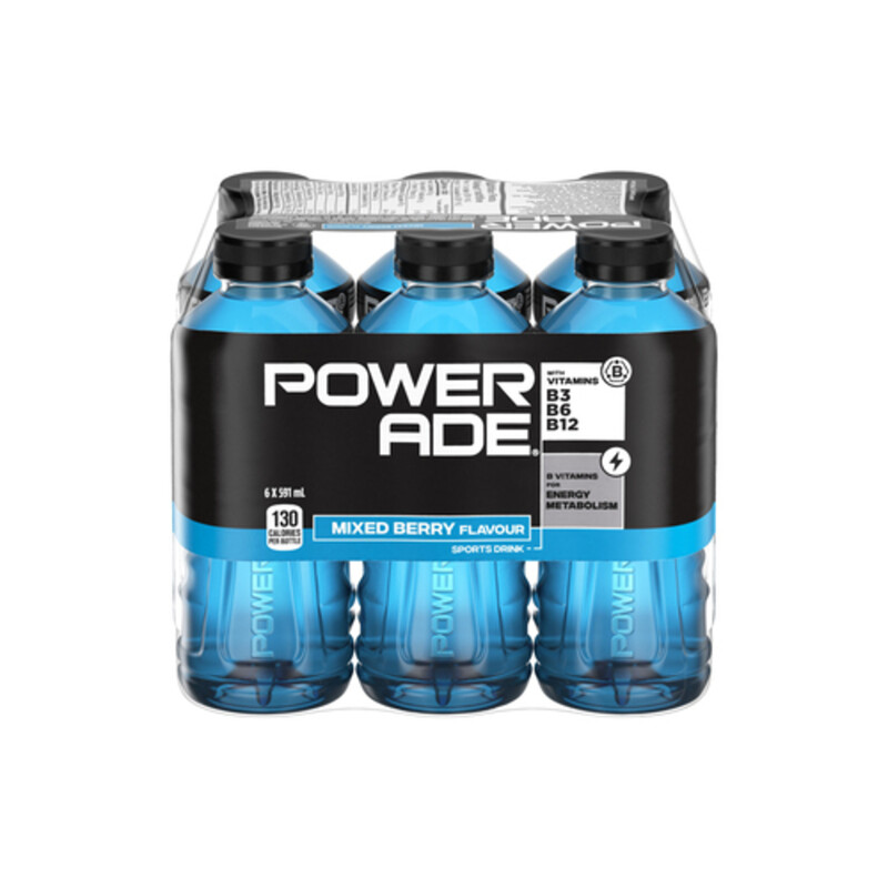 Powerade Sports Drink Mixed Berry 6 x 591 ml (bottles) - Voilà Online ...