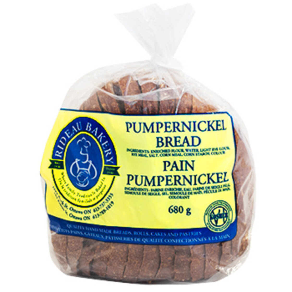 Rideau Bakery Limited Bread Pumpernickel 680 g - Voilà Online Groceries ...