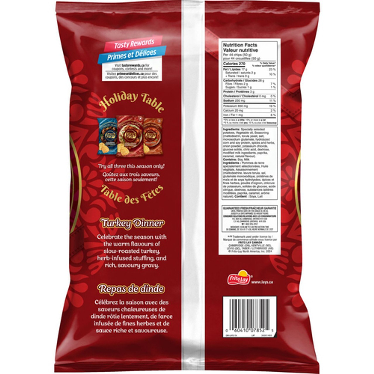 Lay's Potato Chips Turkey Dinner Flavoured 220 g - Voilà Online ...