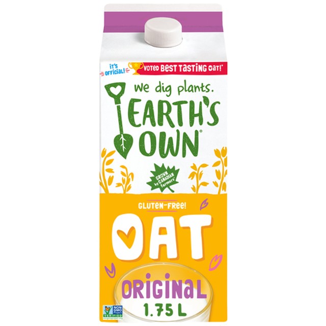 Earth's Own Gluten-Free Oat Milk Alternative Original 1.75 L - Voilà ...