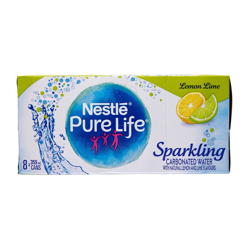 Nestlé Pure Life Sparking Water Lemon & Lime 8 x 355 ml (cans) - Voilà ...
