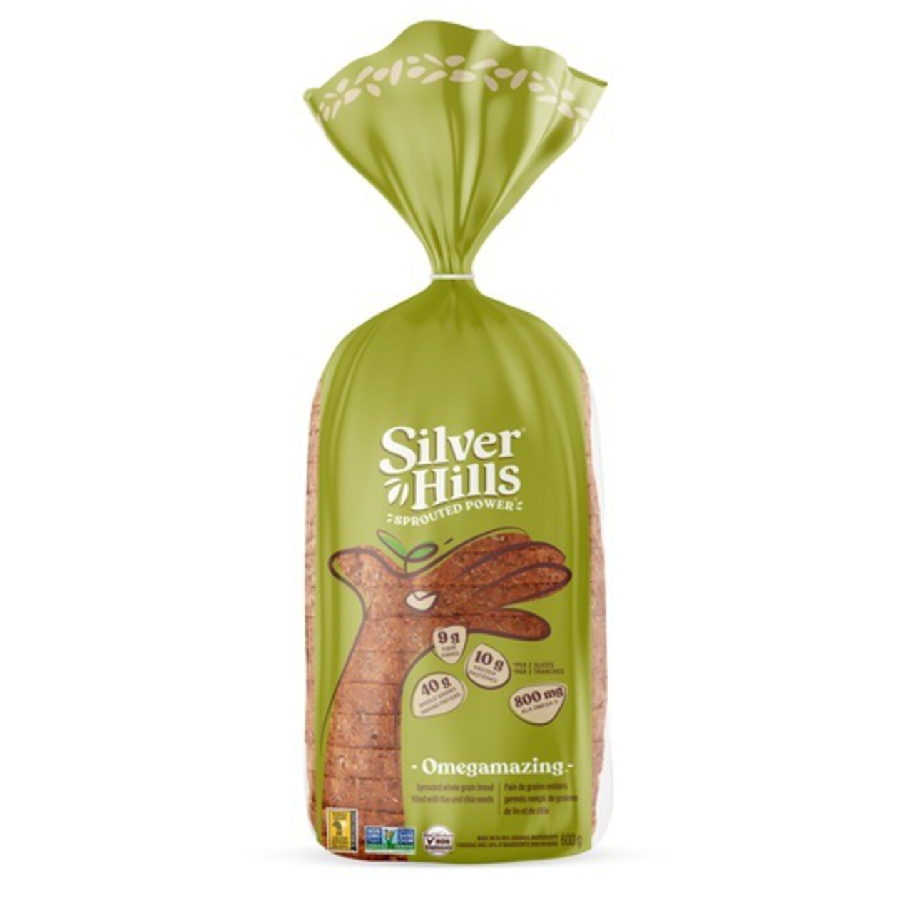 Silver Hills Sprouted Whole Grain Bread Omegamazing 600 g (frozen ...