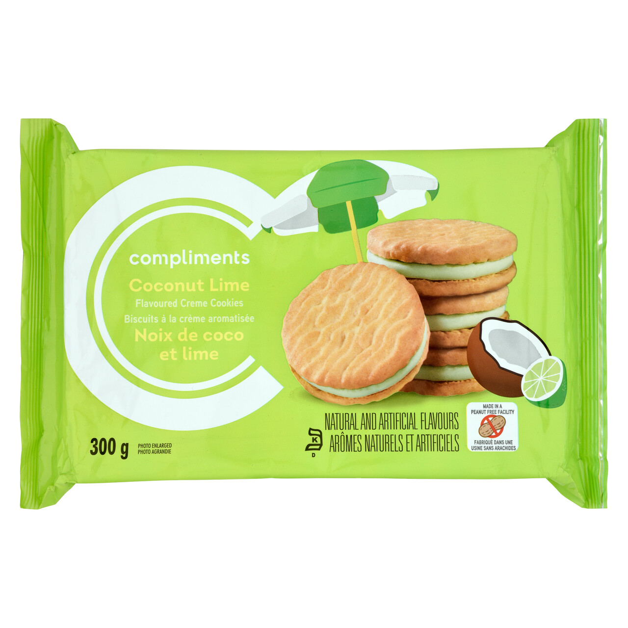 Compliments Peanut Free Cookies Coconut Lime 300 g - Voilà Online ...
