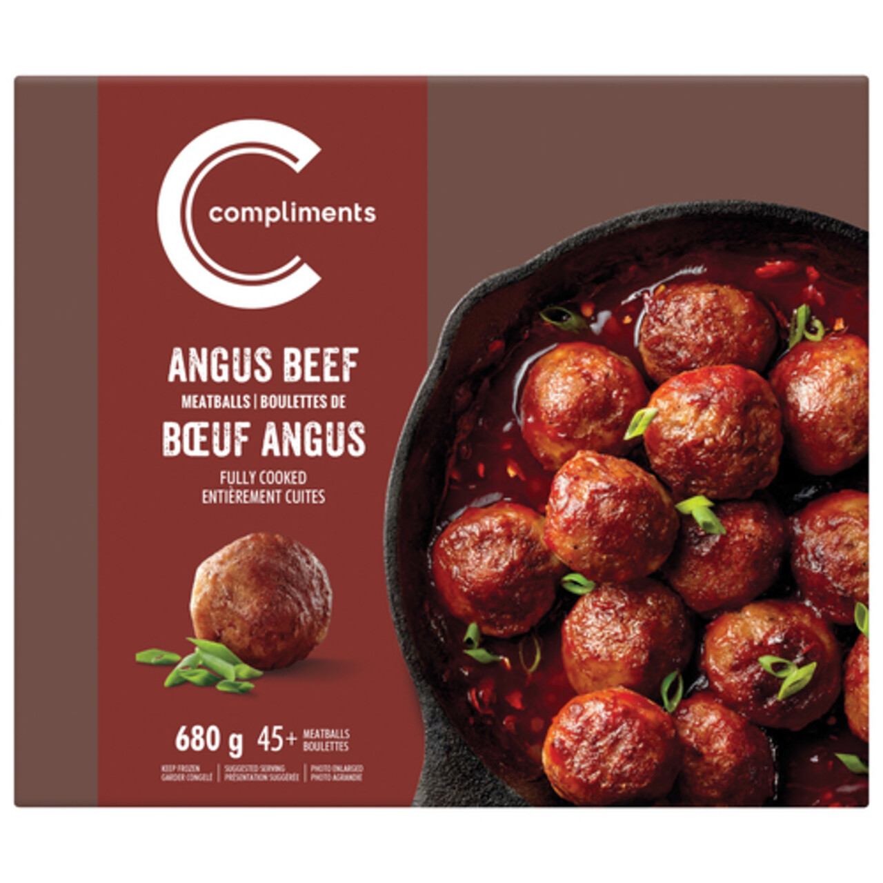 Compliments Frozen Meatballs Angus Beef 680 g - Voilà Online Groceries ...