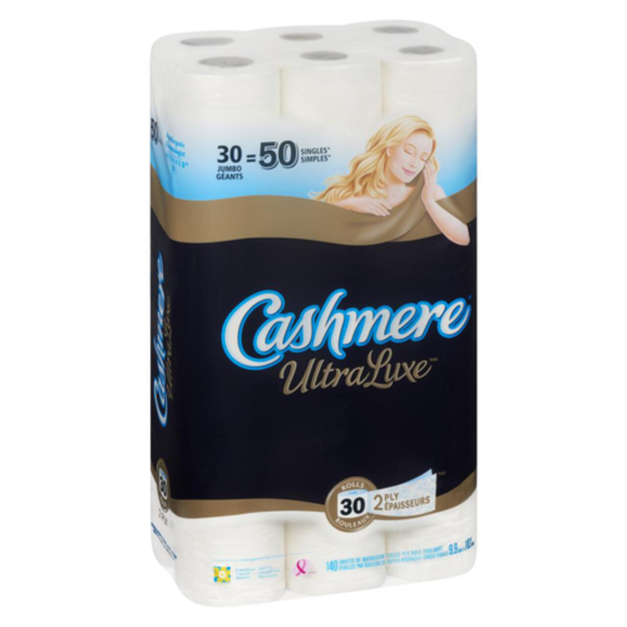 Cashmere Toilet Paper Ultra Luxe 2-Ply 30 Rolls x 140 Sheets - Voilà ...