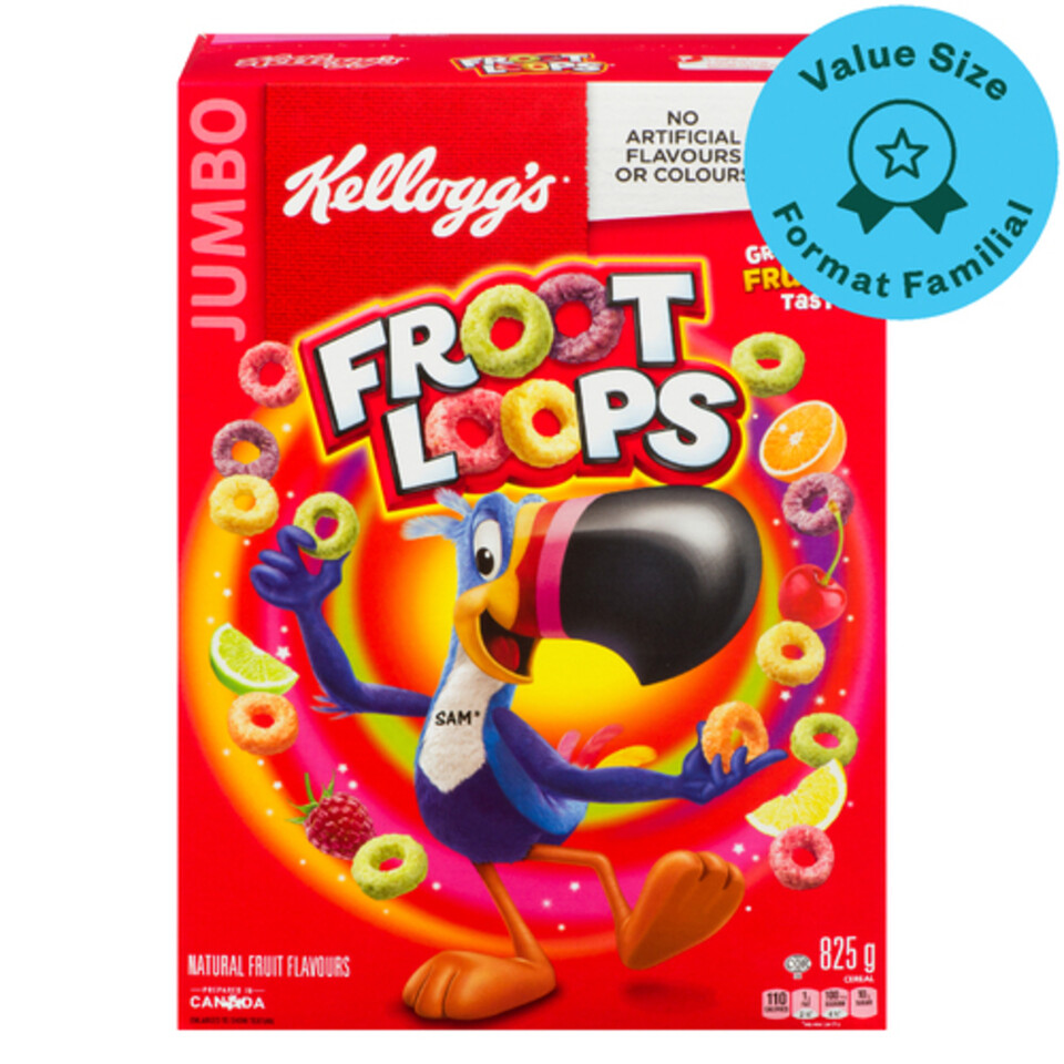 Kellogg's Froot Loops Cereal Value Pack 825 g - Voilà Online Groceries ...