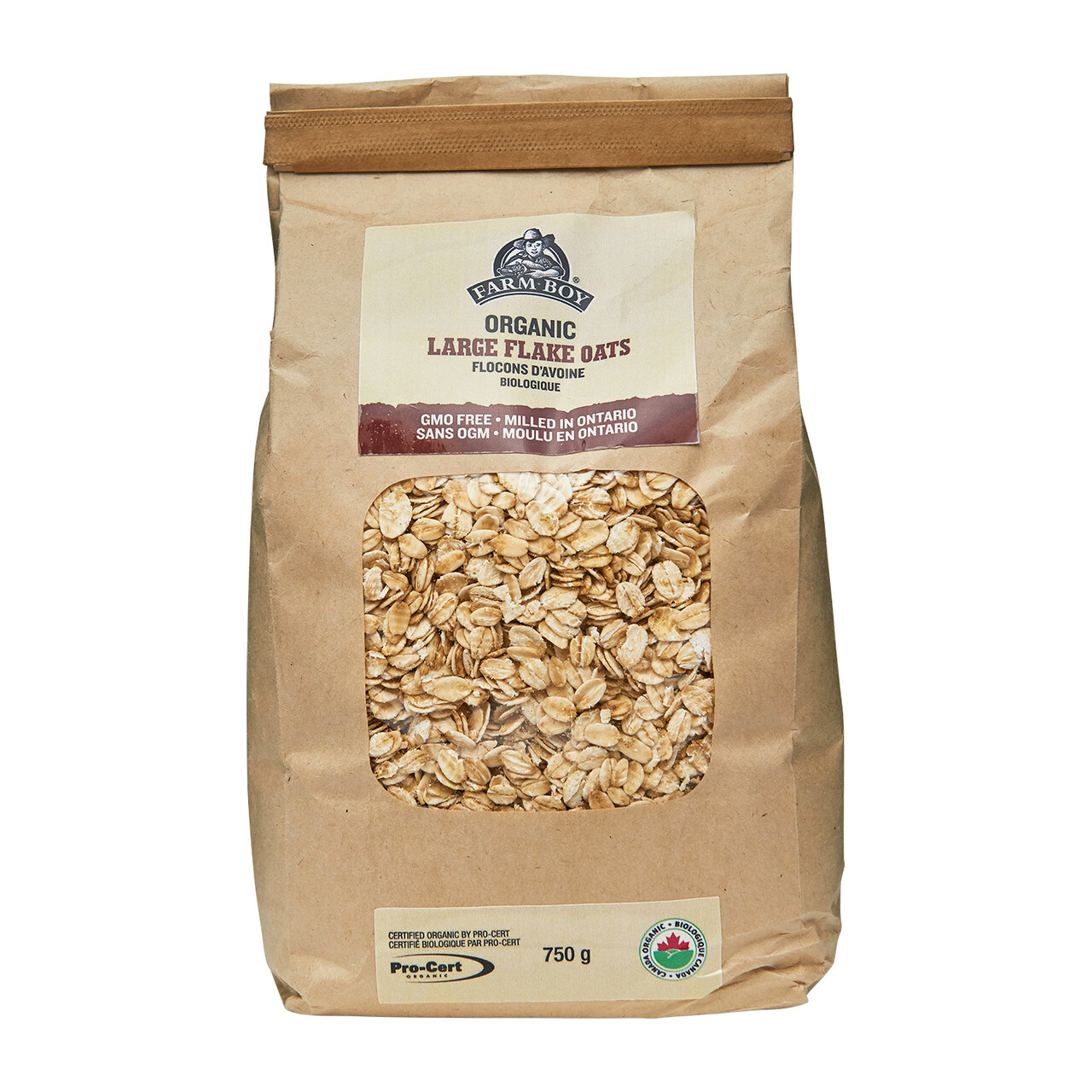 Farm Boy Organic Large Flake Oats 750 g - Voilà Online Groceries & Offers