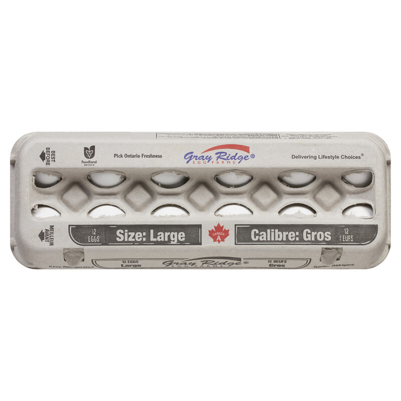Gray Ridge White Eggs Grade A Large 12 Count - Voilà Online Groceries ...