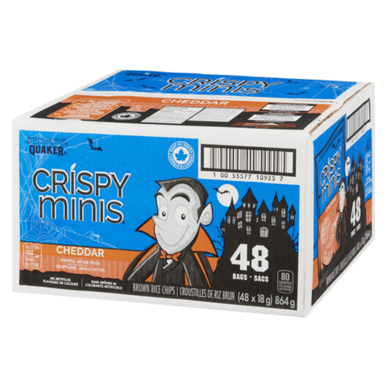 Quaker Gluten-Free Halloween Crispy Minis Cheddar Multi Pack 864 g ...
