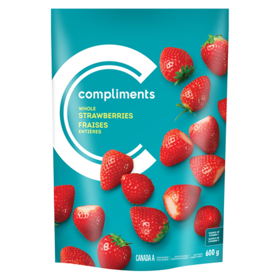 Compliments Frozen Whole Strawberries 600 g - Voilà Online Groceries ...