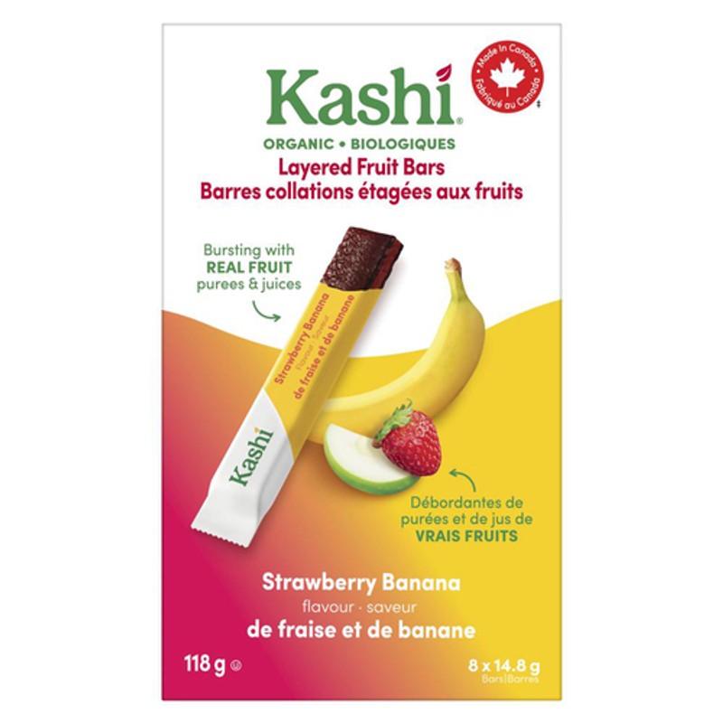 Kashi Organic Layered Fruit Bars Strawberry Banana 8 x 14.8 g - Voilà ...