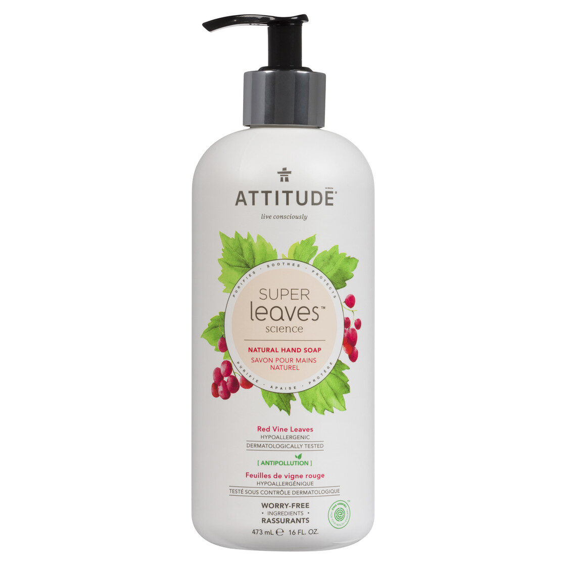Attitude Natural Hand Soap Red Vine Leaves 473 ml - Voilà Online ...