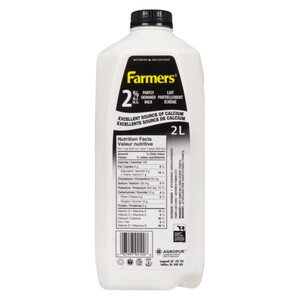 Farmers 2% Milk Partly Skim 2 L - Voilà Online Groceries & Offers