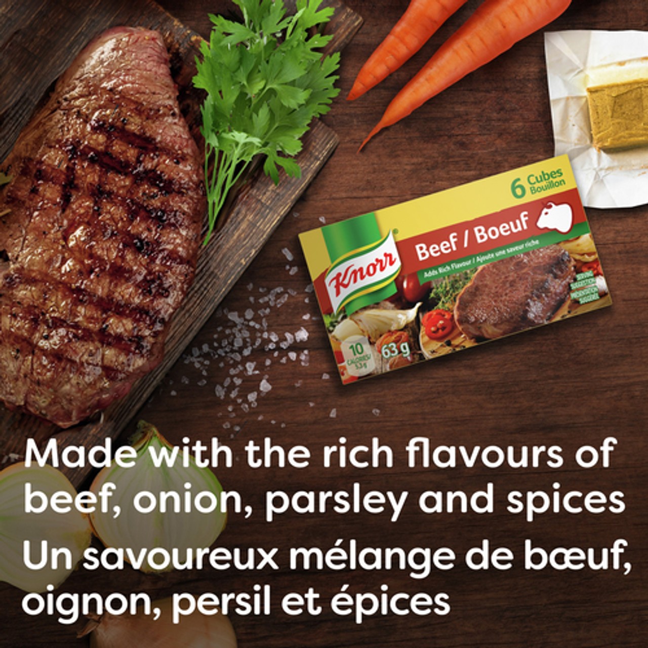 Knorr Bouillon Cubes Beef for rich deep beef flavour 63 g - Voilà ...
