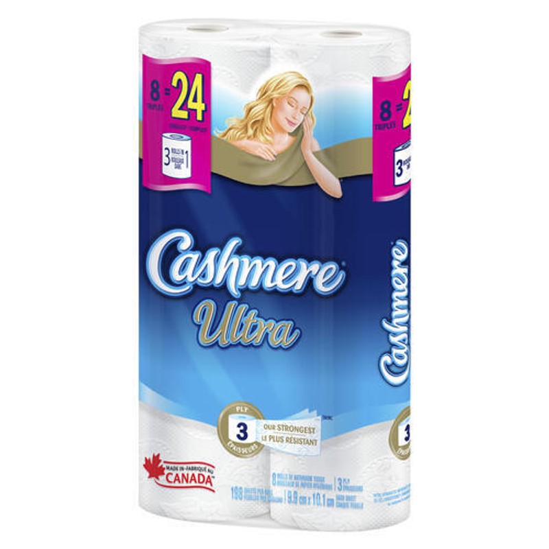 Cashmere Toilet Paper Ultra 3 Ply 8 Triple Rolls x 198 Sheets - Voilà ...