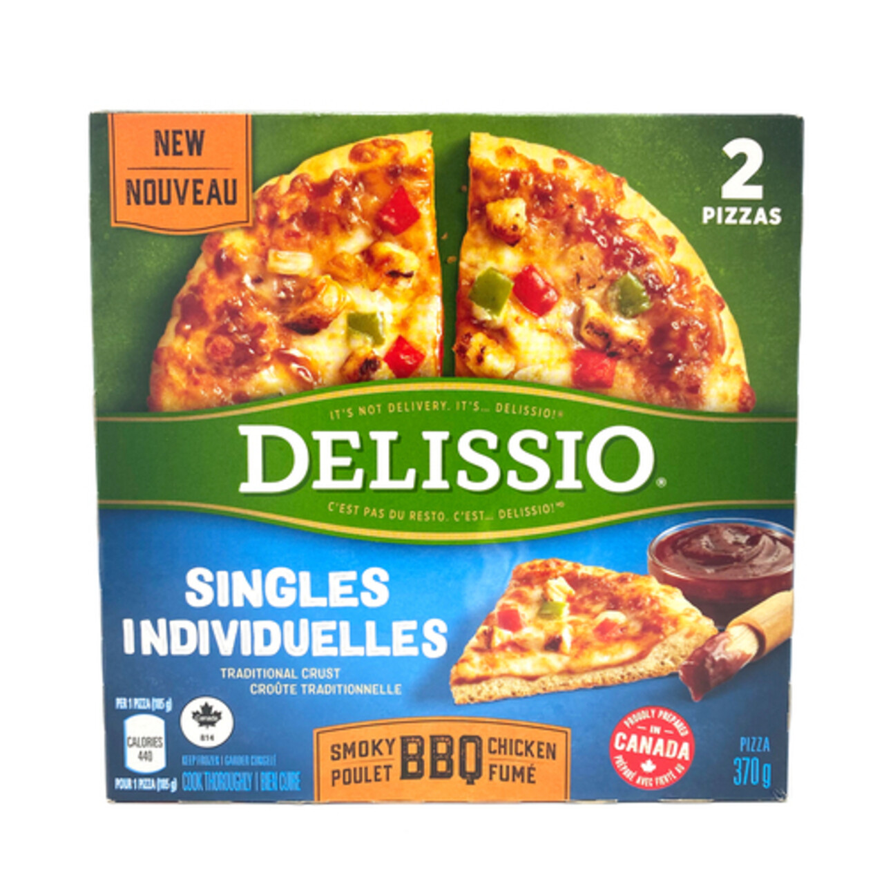 Delissio Single Serve Pizza BBQ Chicken - Voilà Online Groceries & Offers