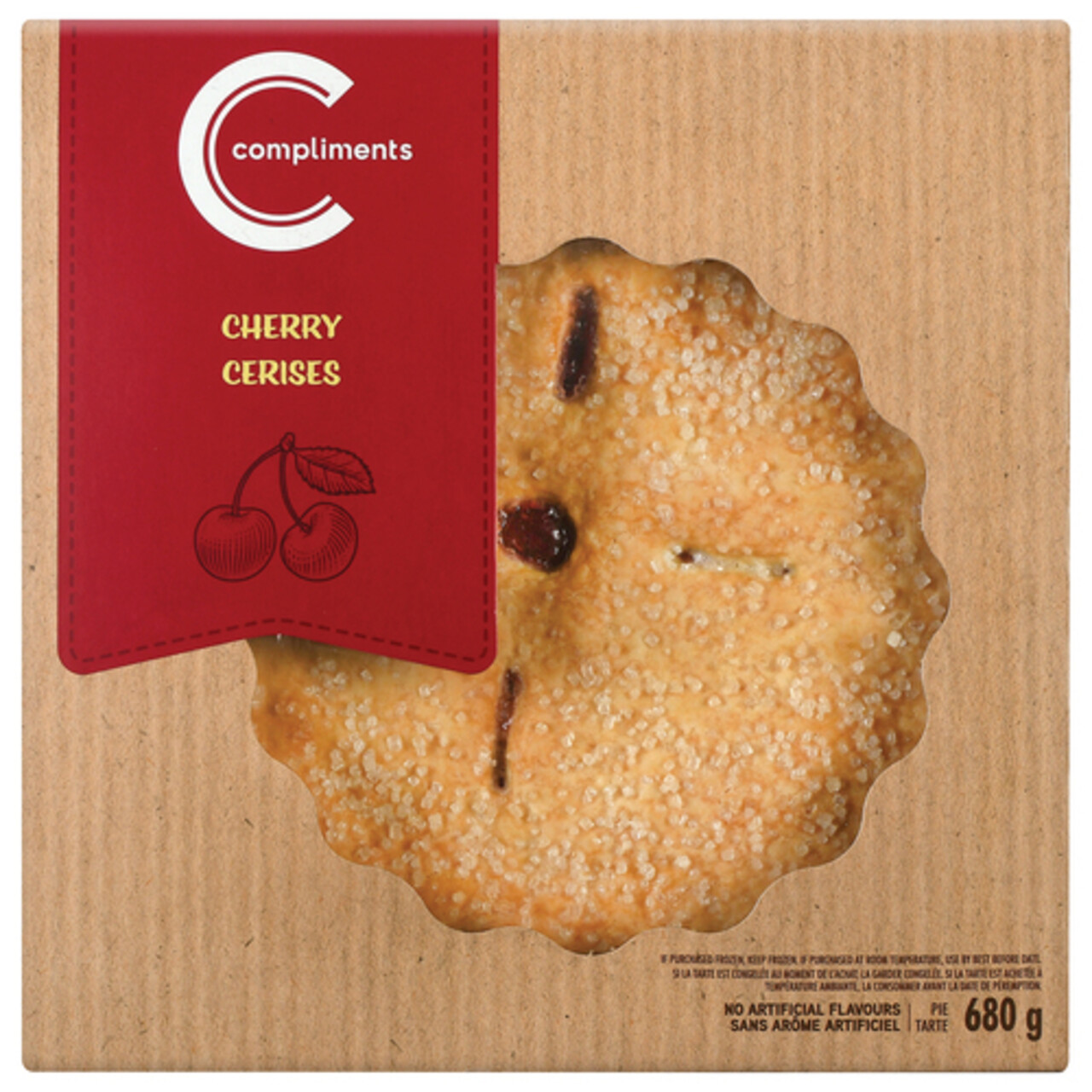 Compliments Pie 8-Inch Cherry 680 g (frozen) - Voilà Online Groceries ...